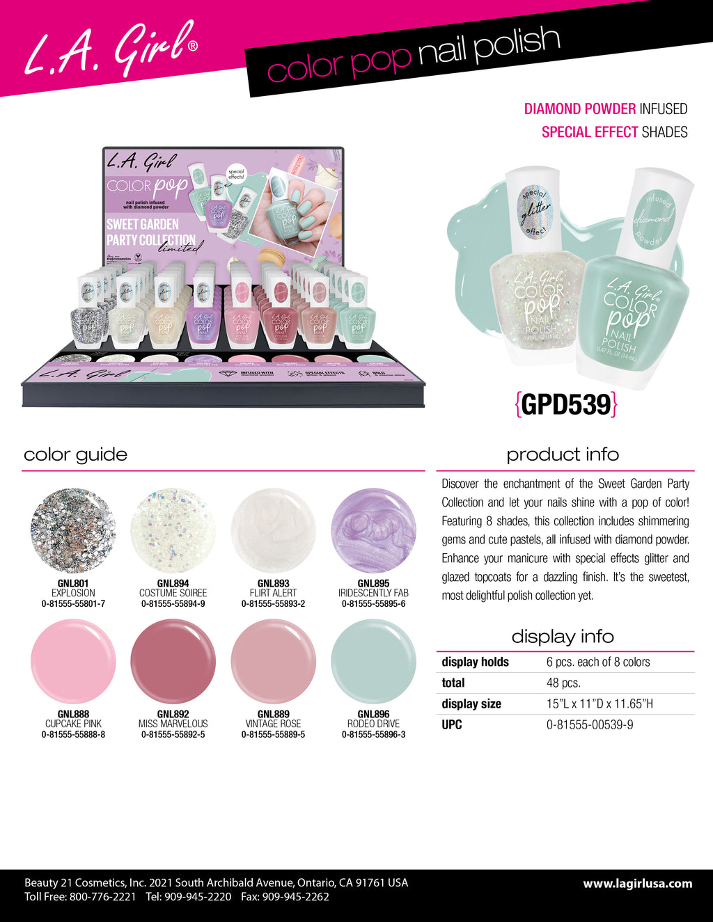 Color Pop Nail Polish - Sweet Garden Party Collection | L.A. Girl Cosmetics