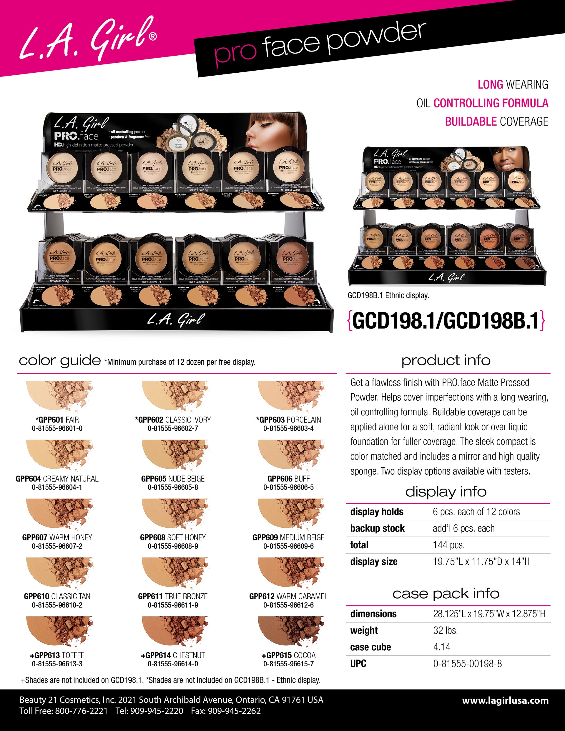 PRO.face Pressed Powder | L.A. Girl Cosmetics