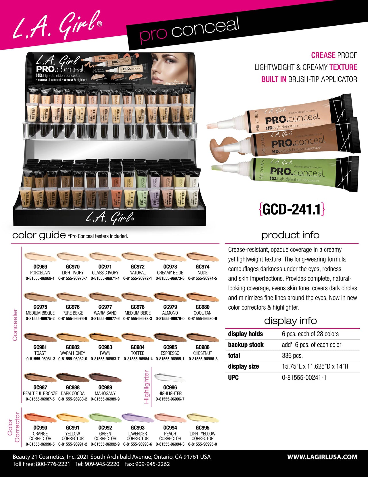 PRO.conceal Concealer | L.A. Girl Cosmetics