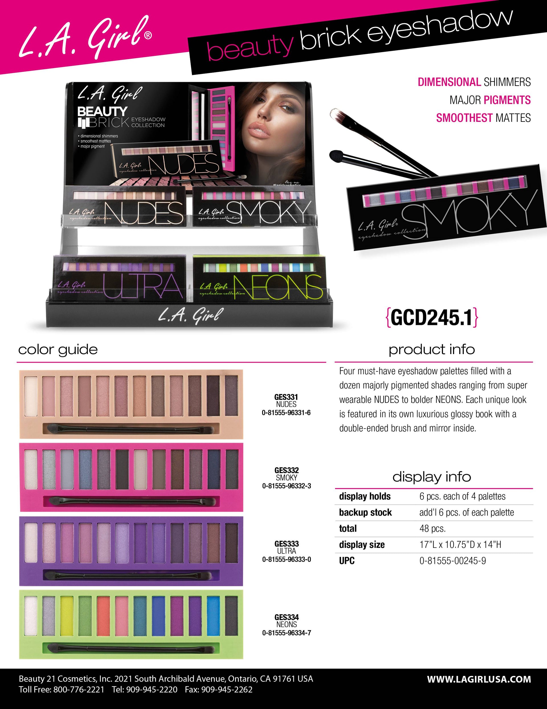 Beauty Brick Eyeshadow | L.A. Girl Cosmetics
