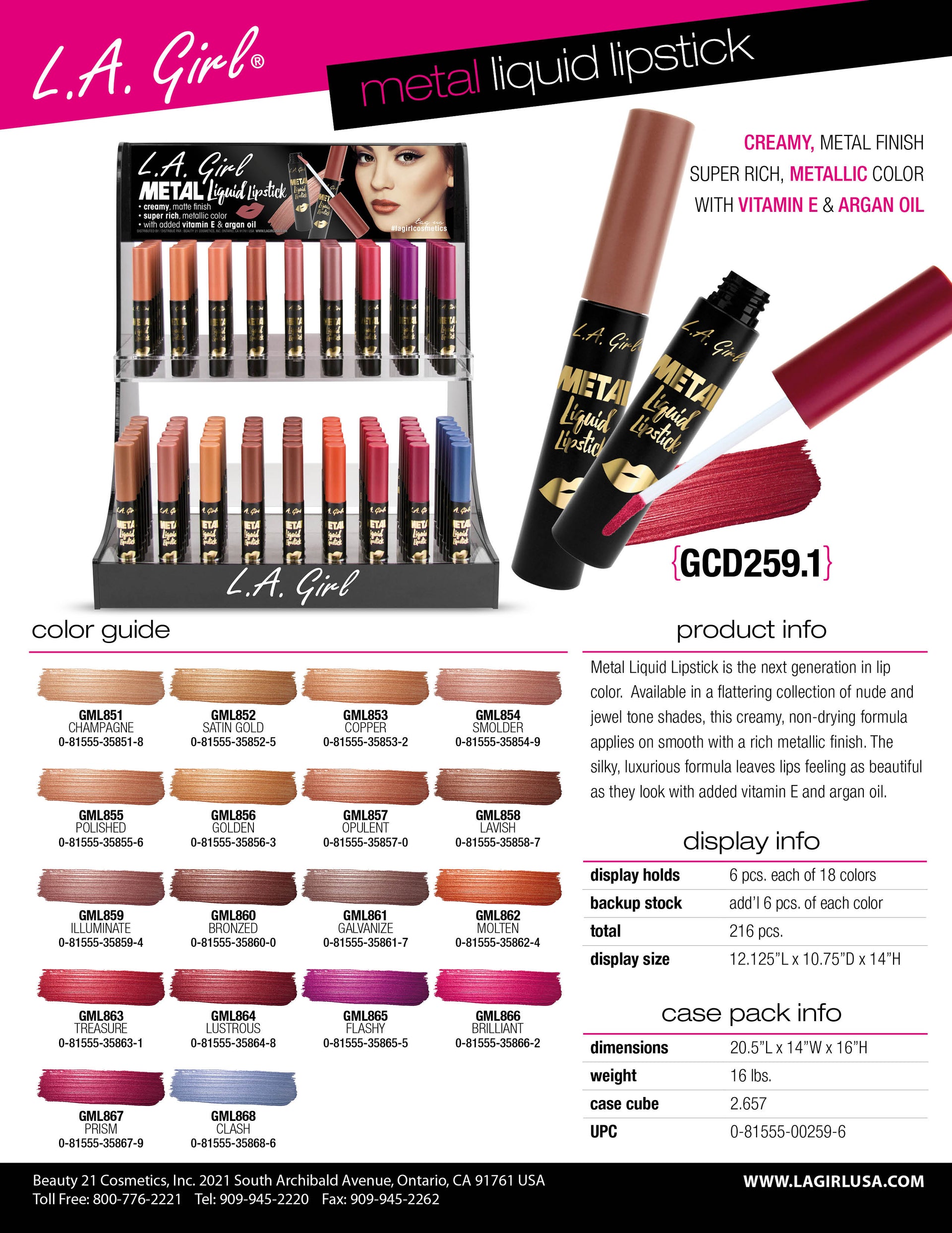 Metal Liquid Lipstick | L.A. Girl Cosmetics