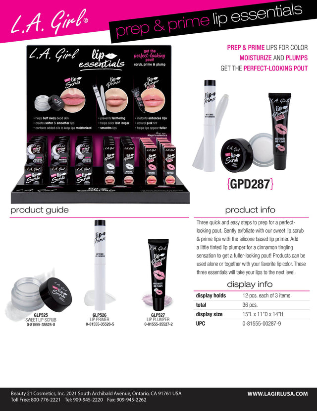 Prep & Prime Lip Essentials | L.A. Girl Cosmetics