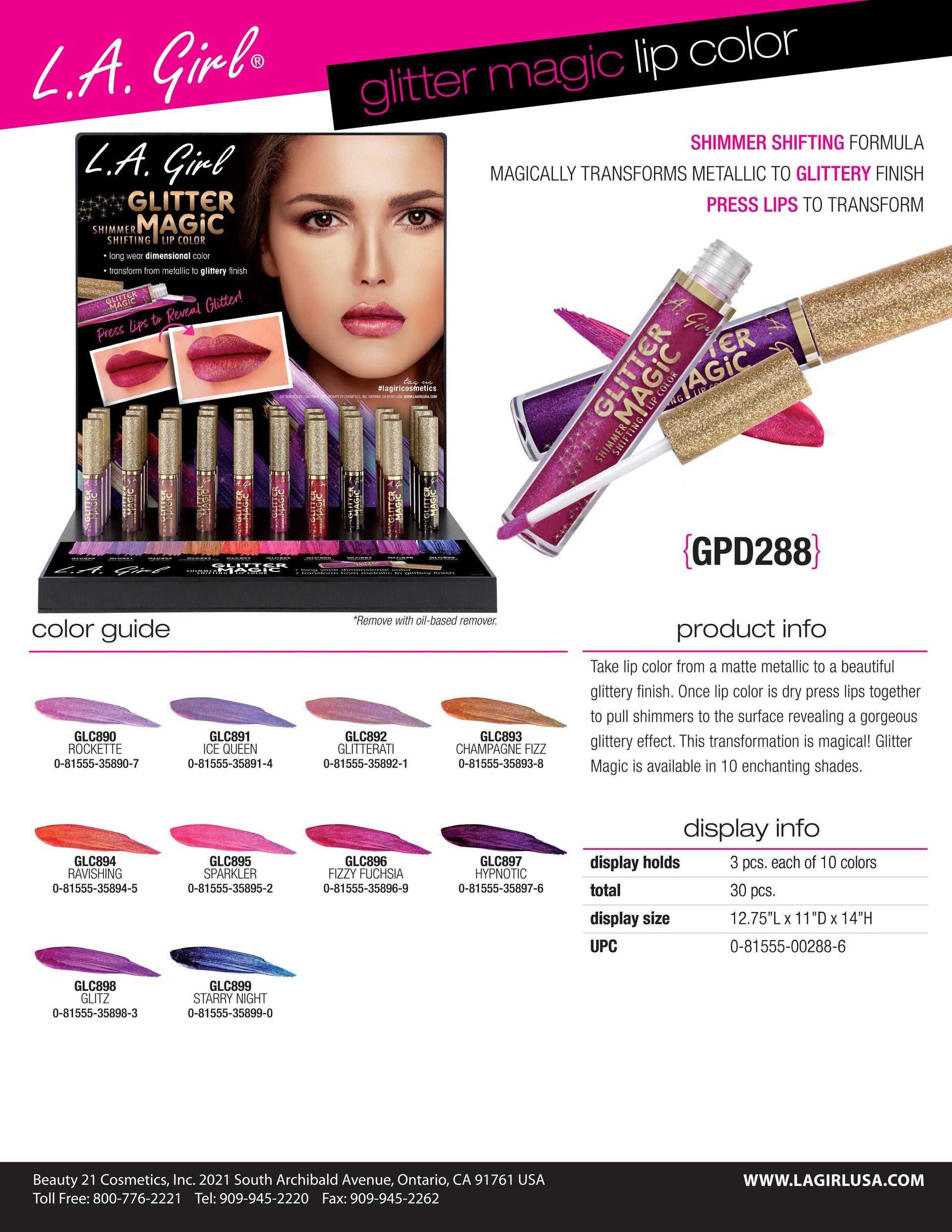 Glitter Magic Lip Color | L.A. Girl Cosmetics