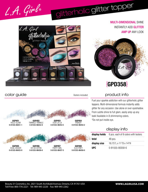 Glitterholic Glitter Topper | L.A. Girl Cosmetics