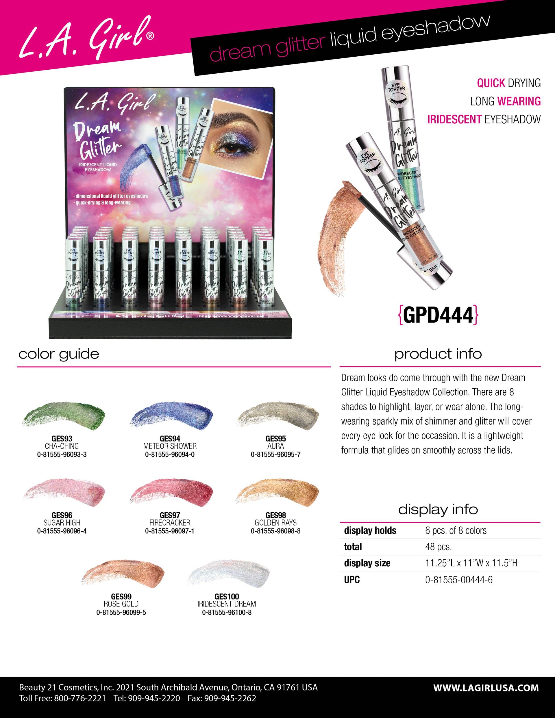 Dream Glitter Liquid Shadow | L.A. Girl Cosmetics