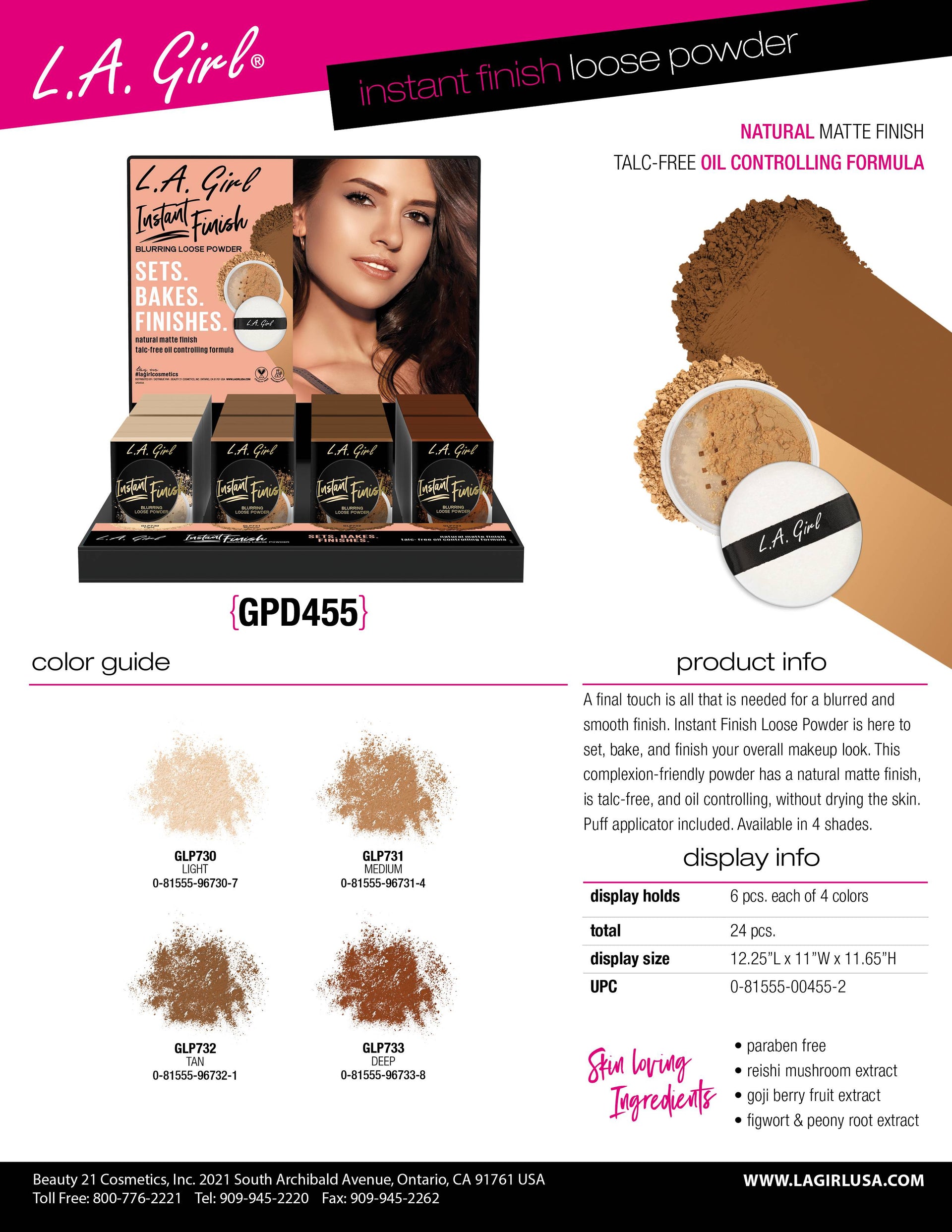 Instant Finish Loose Powder | L.A. Girl Cosmetics