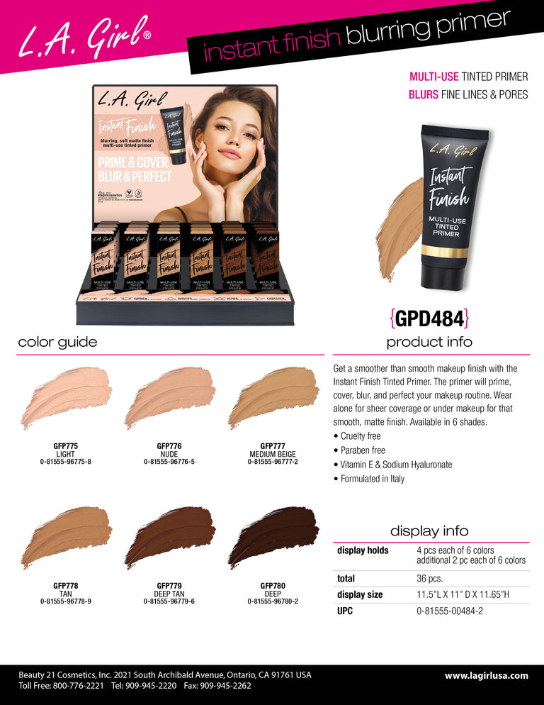 Instant Finish Blurring Primer | L.A. Girl Cosmetics