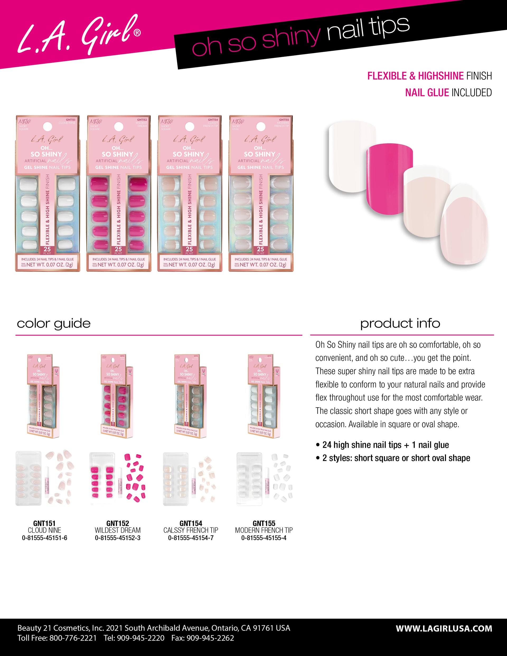 Oh So Shiny Nail Tips | L.A. Girl Cosmetics
